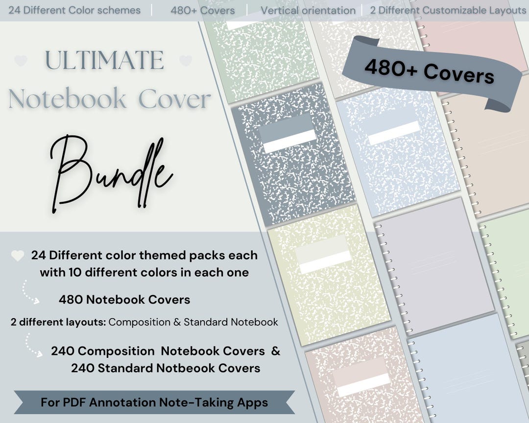 Ultimate Digital Notebook Cover Bundle | Aesthetic Covers | Compatible ...