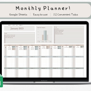 Spreadsheet Planner, Google Sheets Digital Planner, Annual Planner ...
