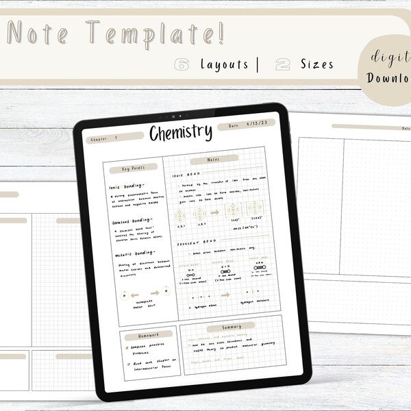 Goodnotes Template - Etsy