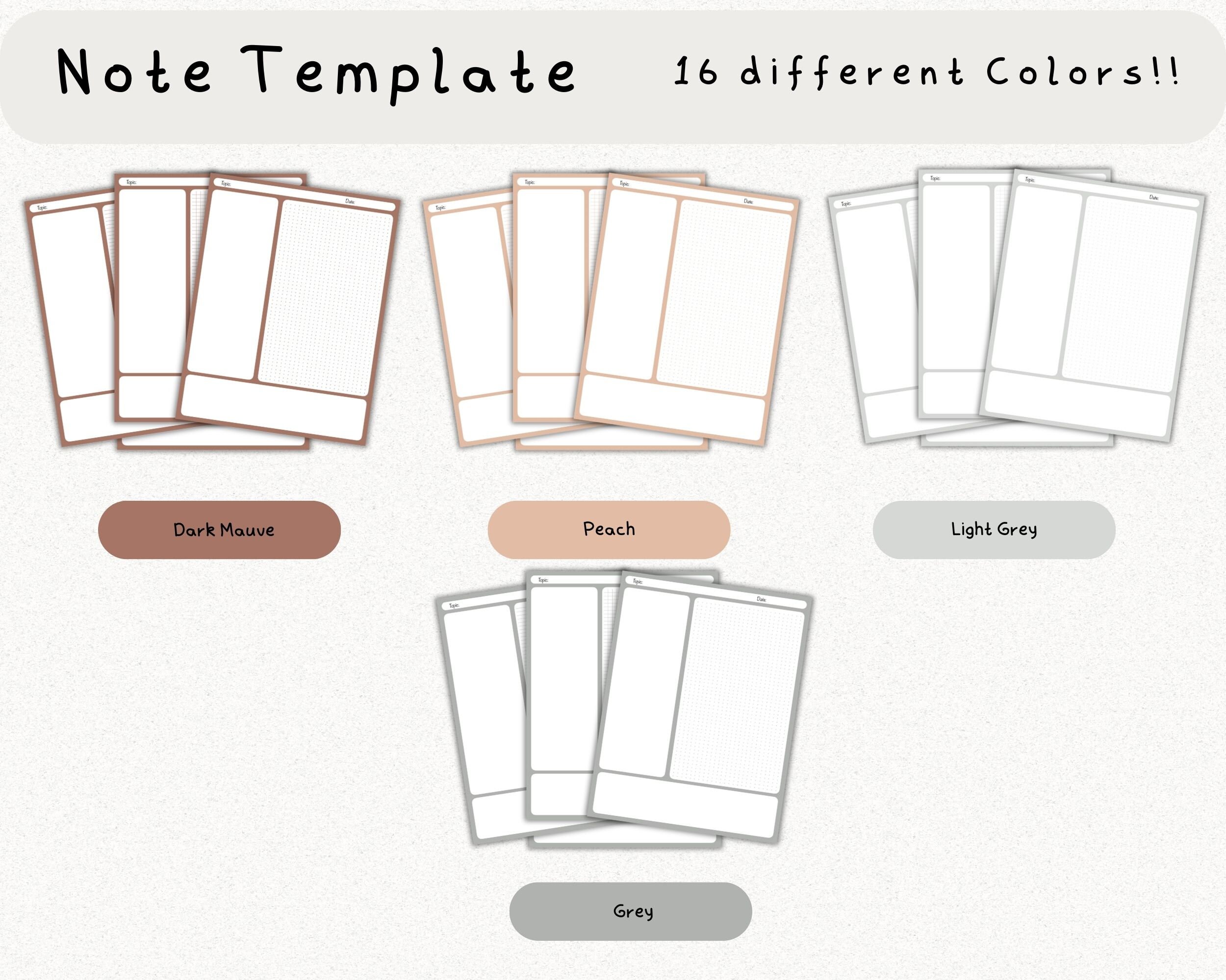 Digital Note Template Cornell Notes Student Note Taking - Etsy