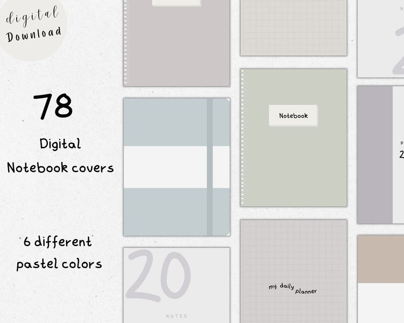 78 Digital Notebook Cover for Goodnotes and Notability - Etsy