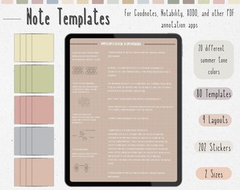 Digital Notebook, iPad Notetaking, Notepaper Template Goodnotes ...