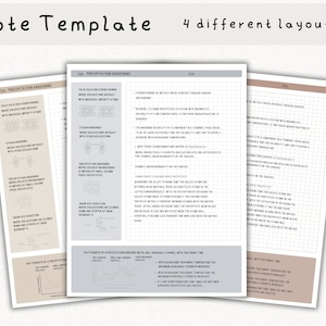 Digital Note Template, Cornell Notes, Compatible With Goodnotes ...
