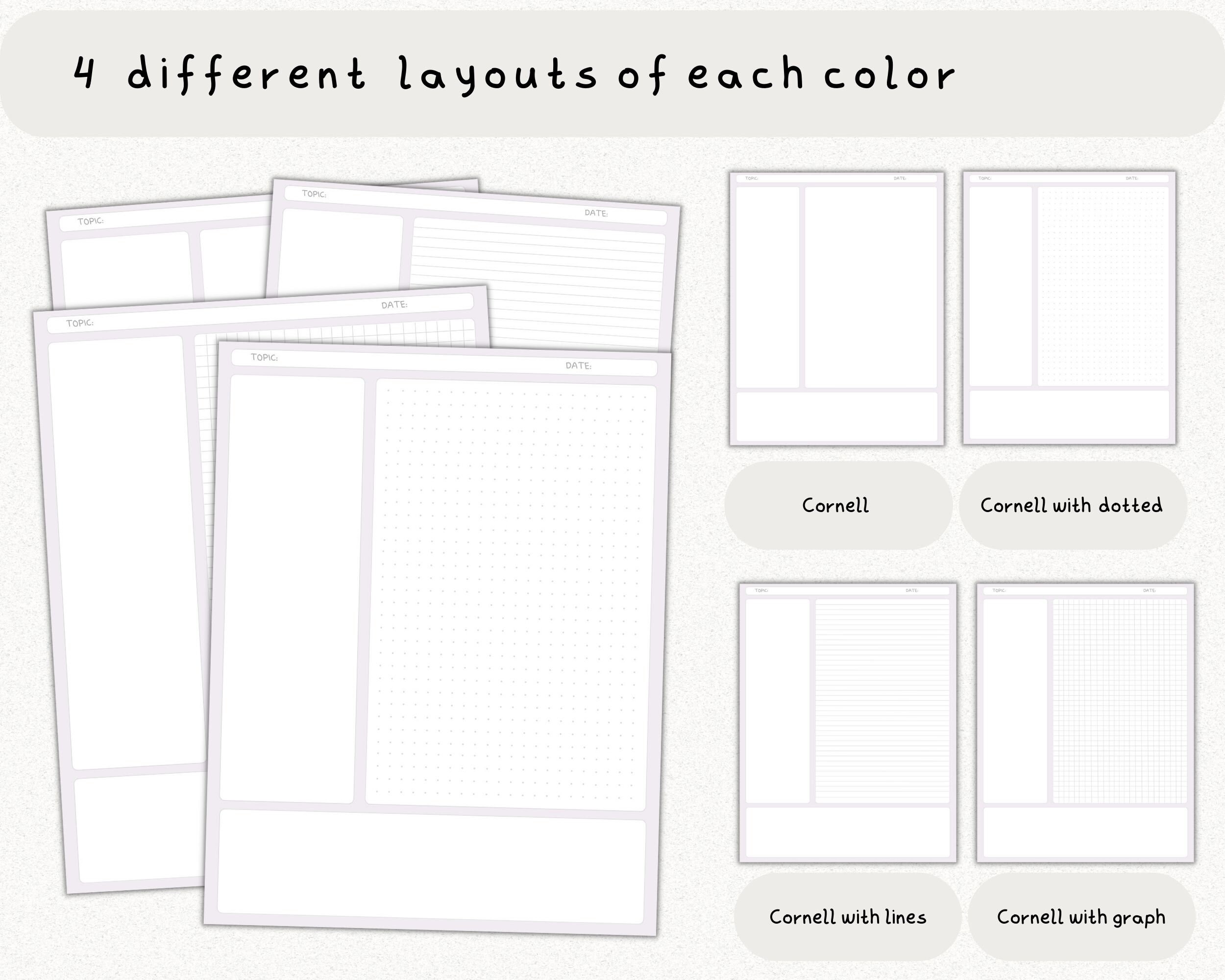 Digital Note Template, Cornell Notes, Student Note Taking, iPad ...