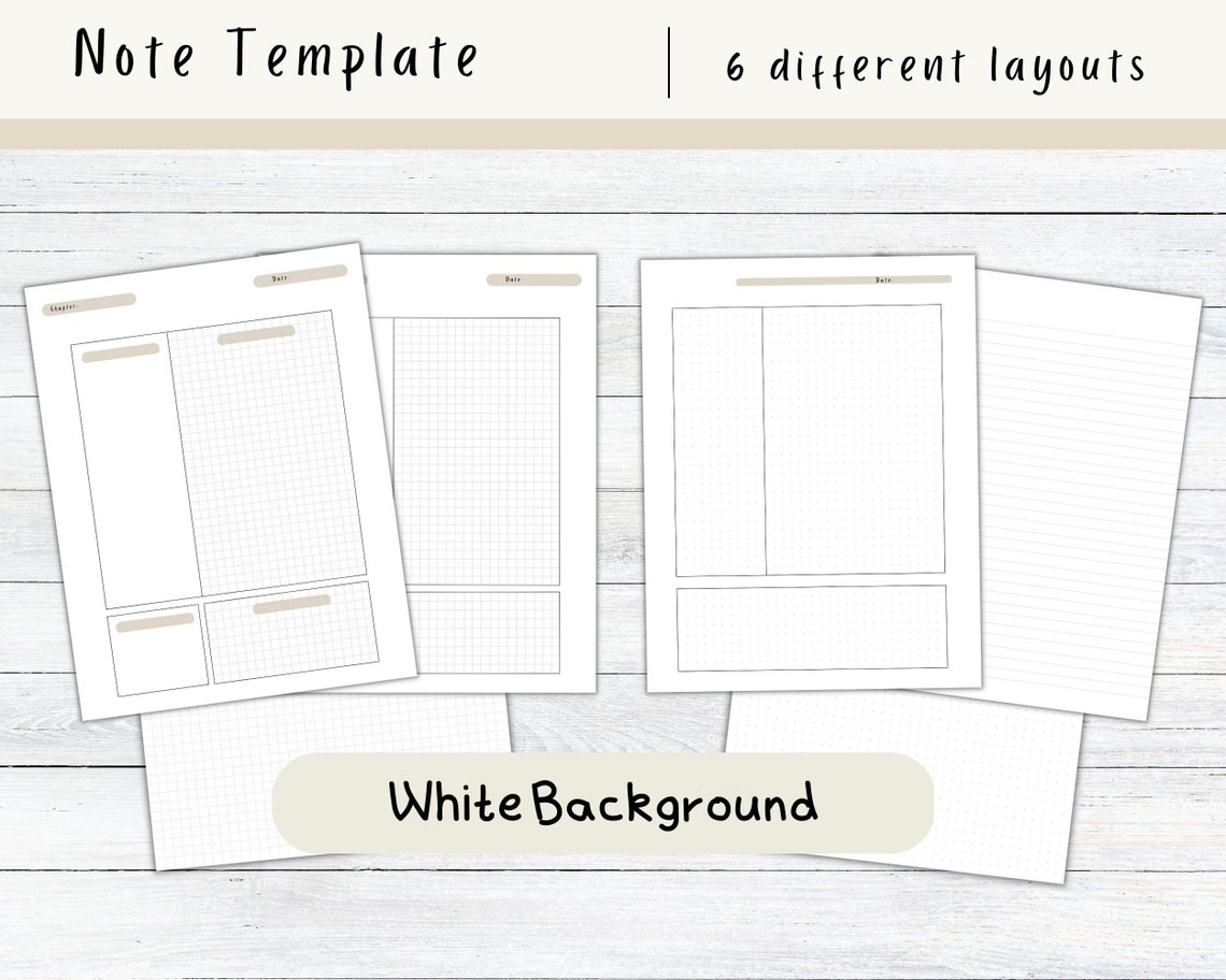 Digital Note Template Bundle, Pastel Cornell Notes, Student Note Taking ...