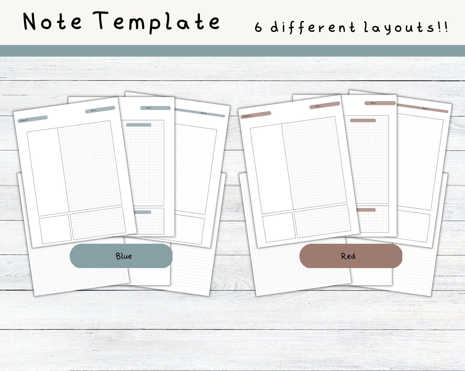 Digital Note Template Boho Cornell Notes Student Note - Etsy