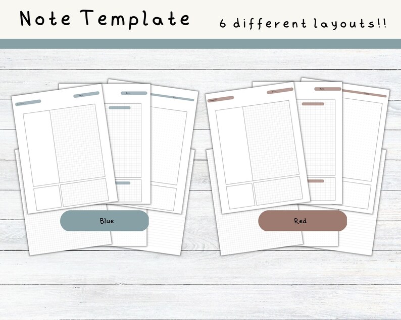 Digital Note Template, Boho Cornell Notes, Student Note Taking, iPad ...