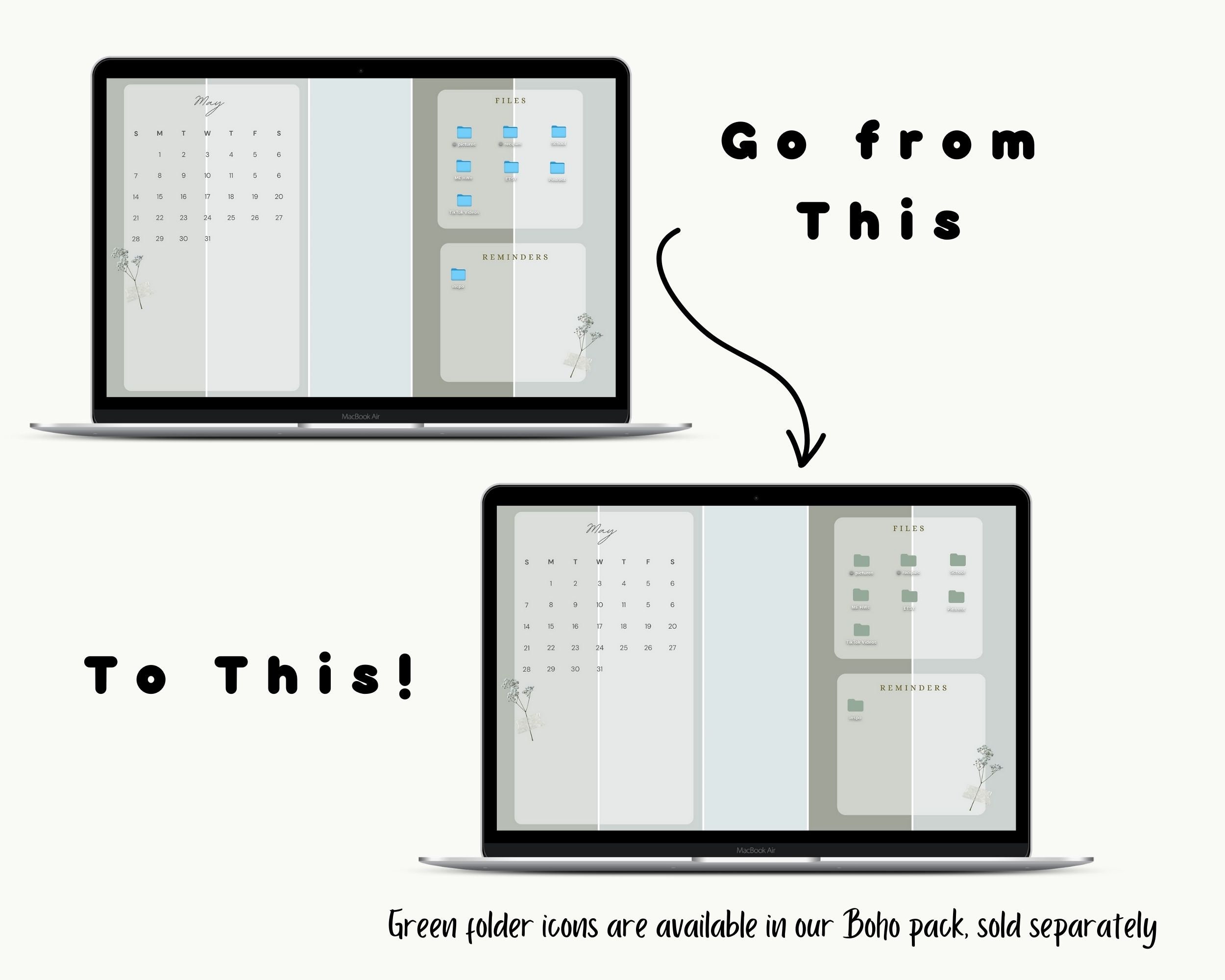 28 Desktop Folder Icons, Neutral Icons, Minimalist Icons for Macbook ...