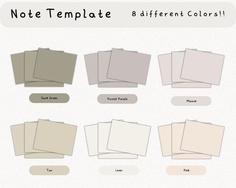 Digital Note Template, Pastel Cornell Notes, Student Note Taking, iPad ...