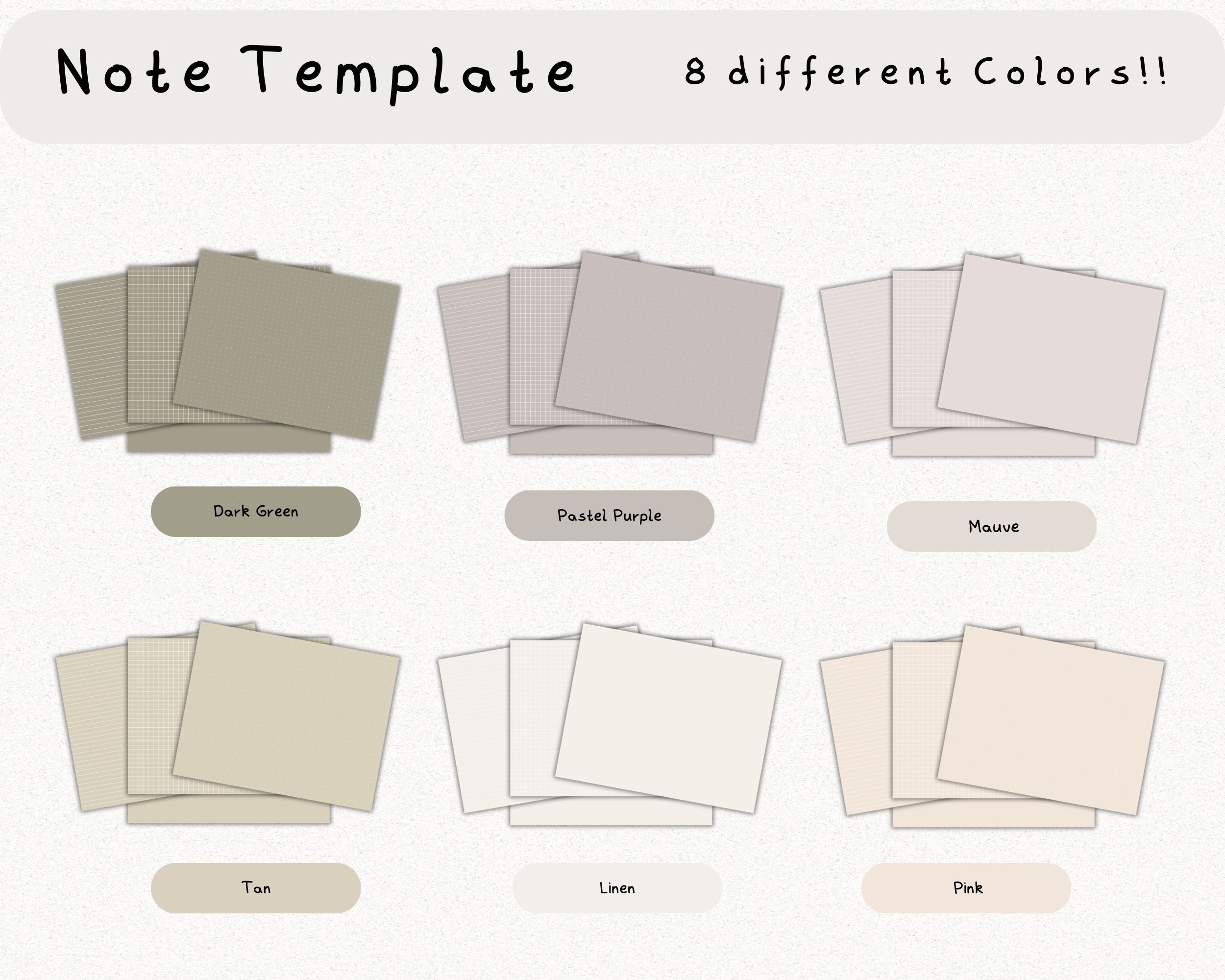 Digital Note Template, Pastel Cornell Notes, Student Note Taking, iPad ...