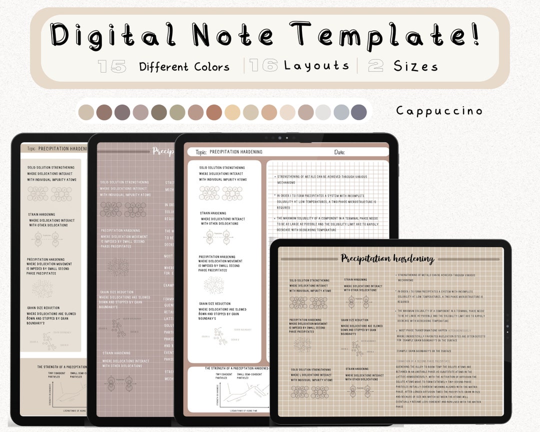 Digital Note Template Cornell Notes Student Note Taking - Etsy