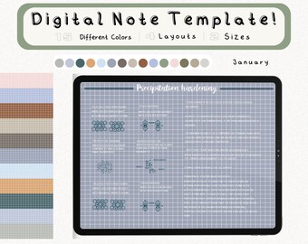 Digital Note Template, Cornell Notes, Student Note Taking, iPad ...