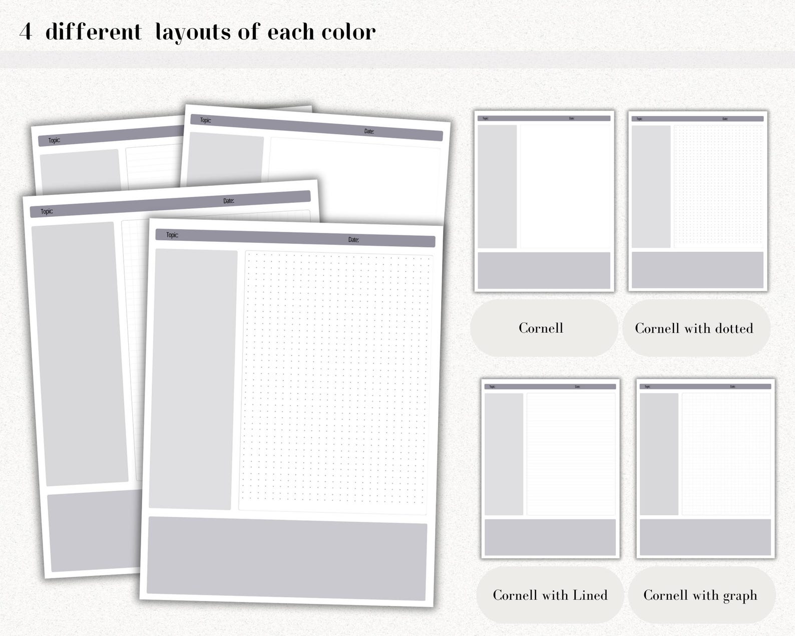 Digital Cornell Note Template Bundle for iPad Note Taking Study ...
