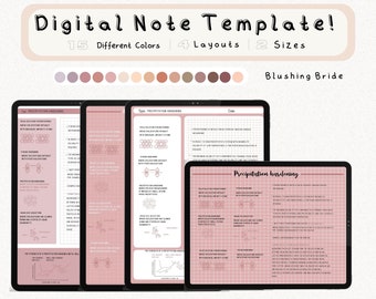 Digital Note Template, Cornell Notes, Student Note Taking, iPad ...