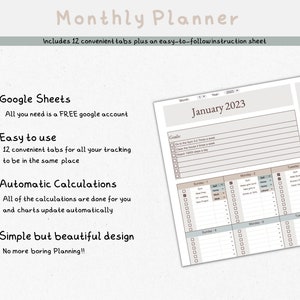 Spreadsheet Planner, Google Sheets Digital Planner, Annual Planner ...