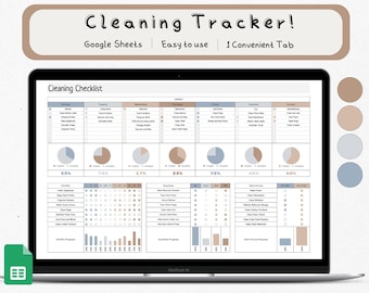 Cleaning Checklist Spreadsheet Template for Google Sheets, Cleaning ...