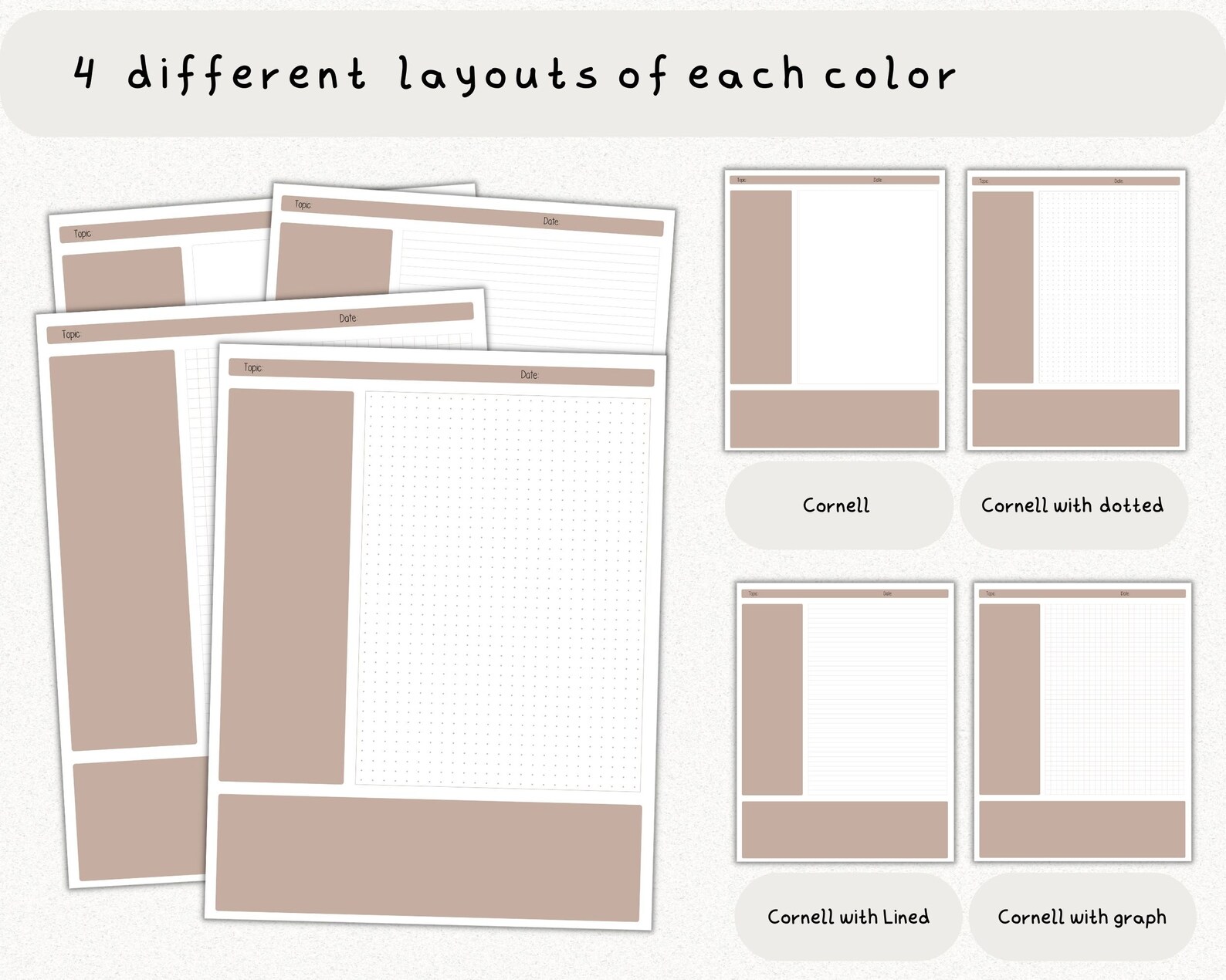 Digital Note Template Cornell Notes Student Note Taking - Etsy