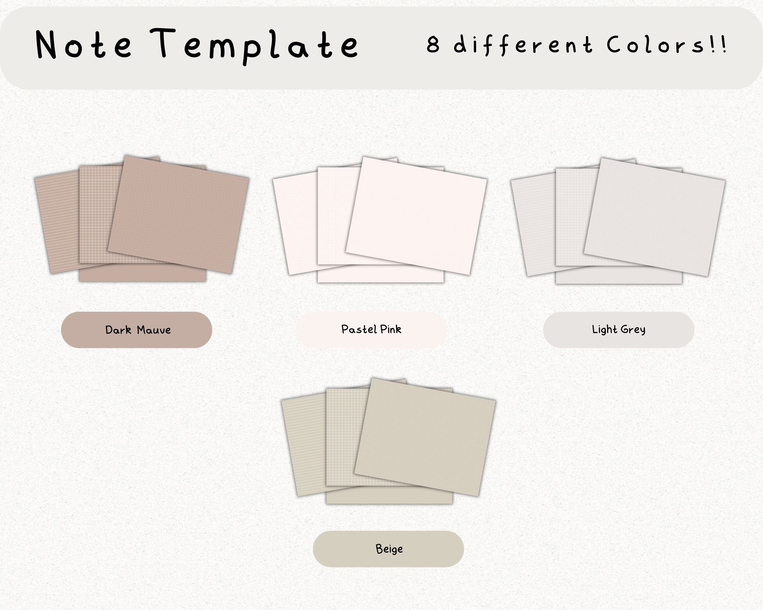 Digital Note Template, Pastel Cornell Notes, Student Note Taking, iPad ...