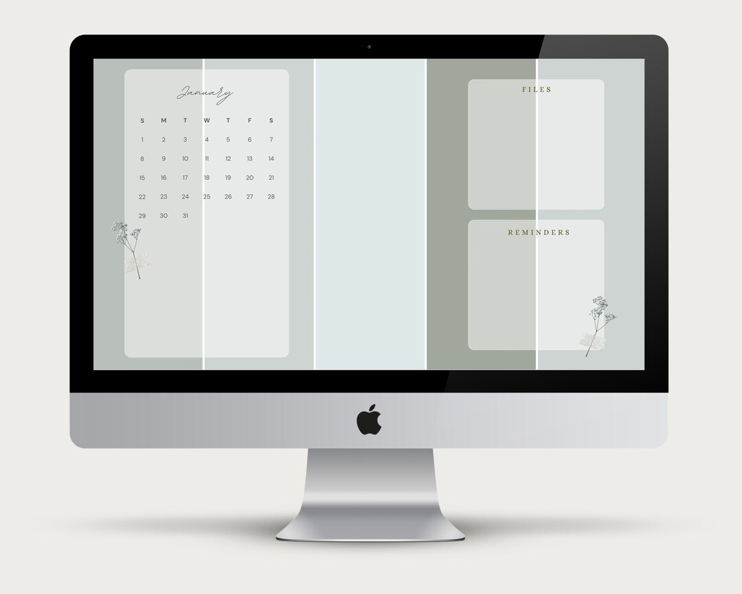 Boho Wallpaper Desktop Organizers, Desktop Wallpaper Organizer 2023 ...