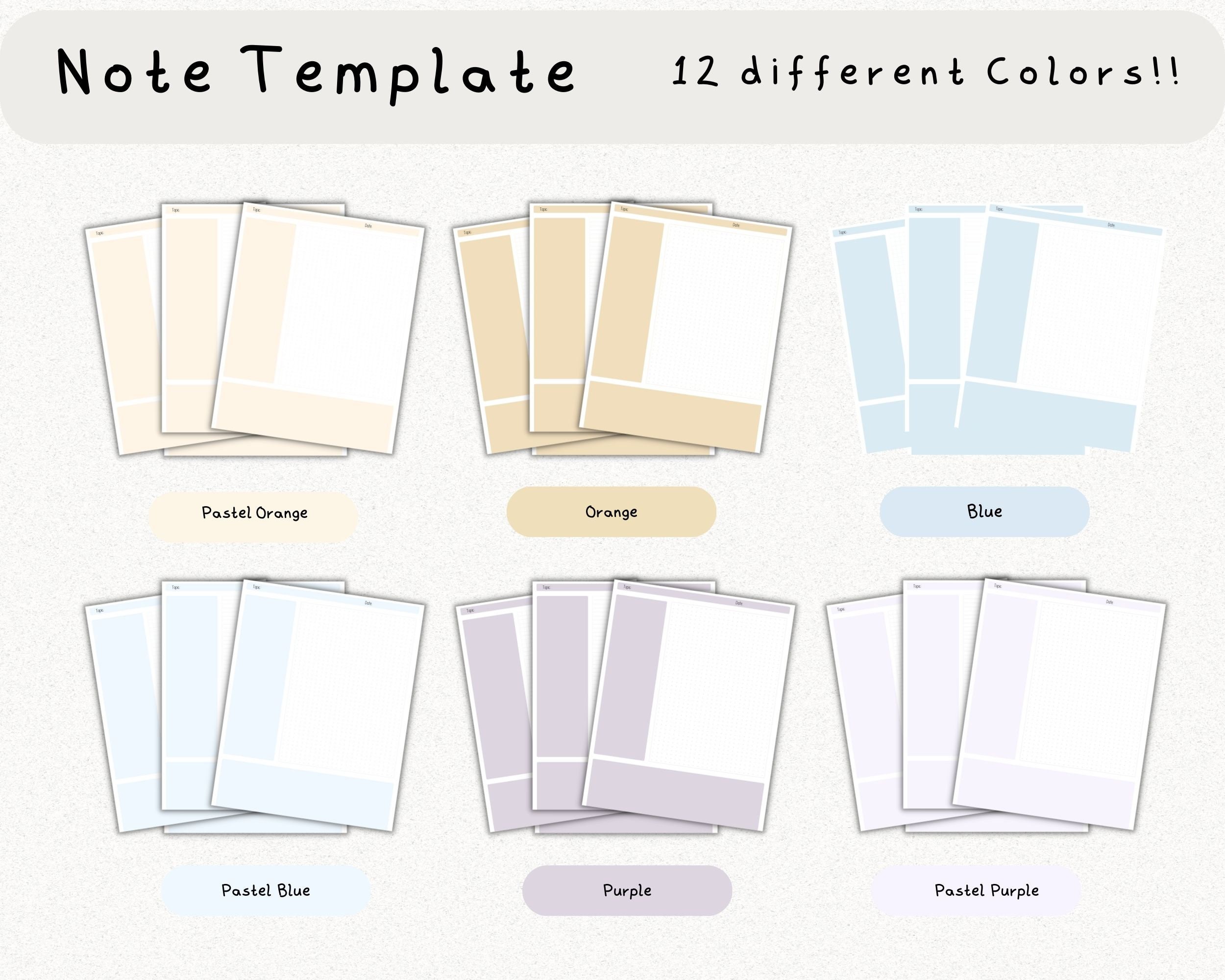 Plantilla de notas digitales, notas de Cornell, toma de notas de ...