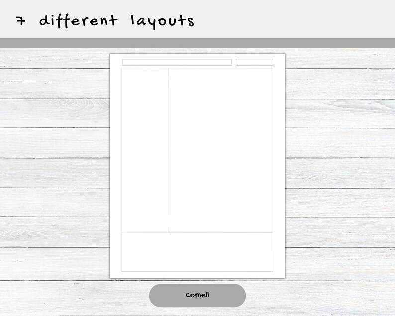 Digital Note Template Neutral Cornell Notes Student Note - Etsy