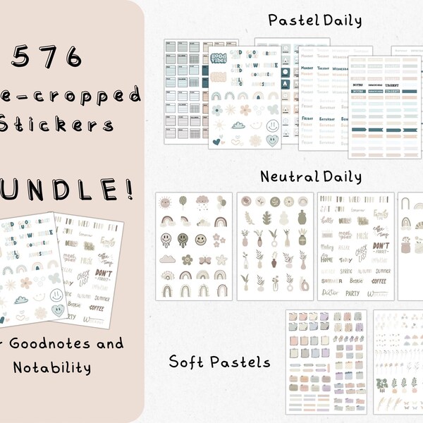 Neutral Stickers - Etsy