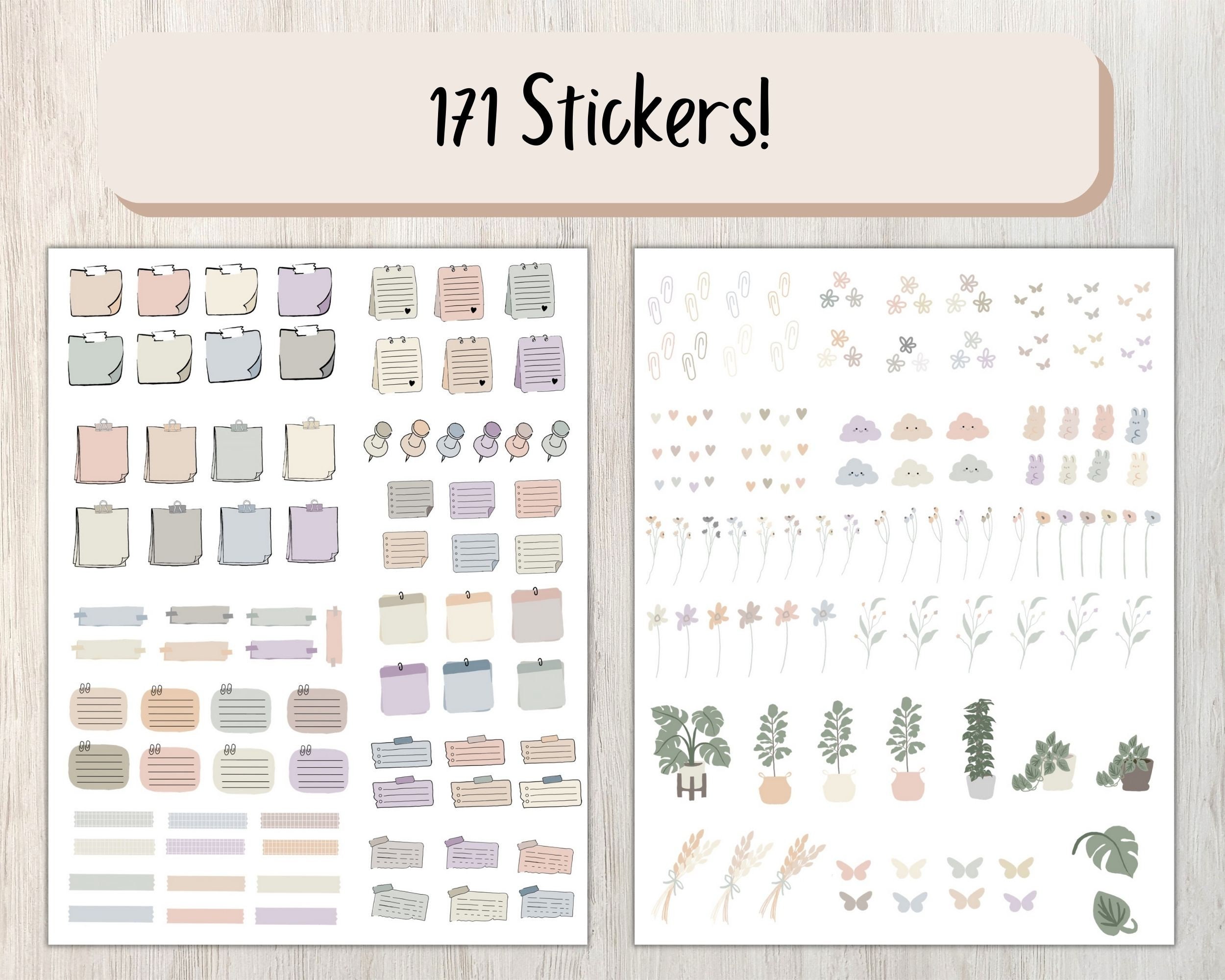 Aesthetic Pastel Digital Planner Stickers for Goodnotes, Notability ...