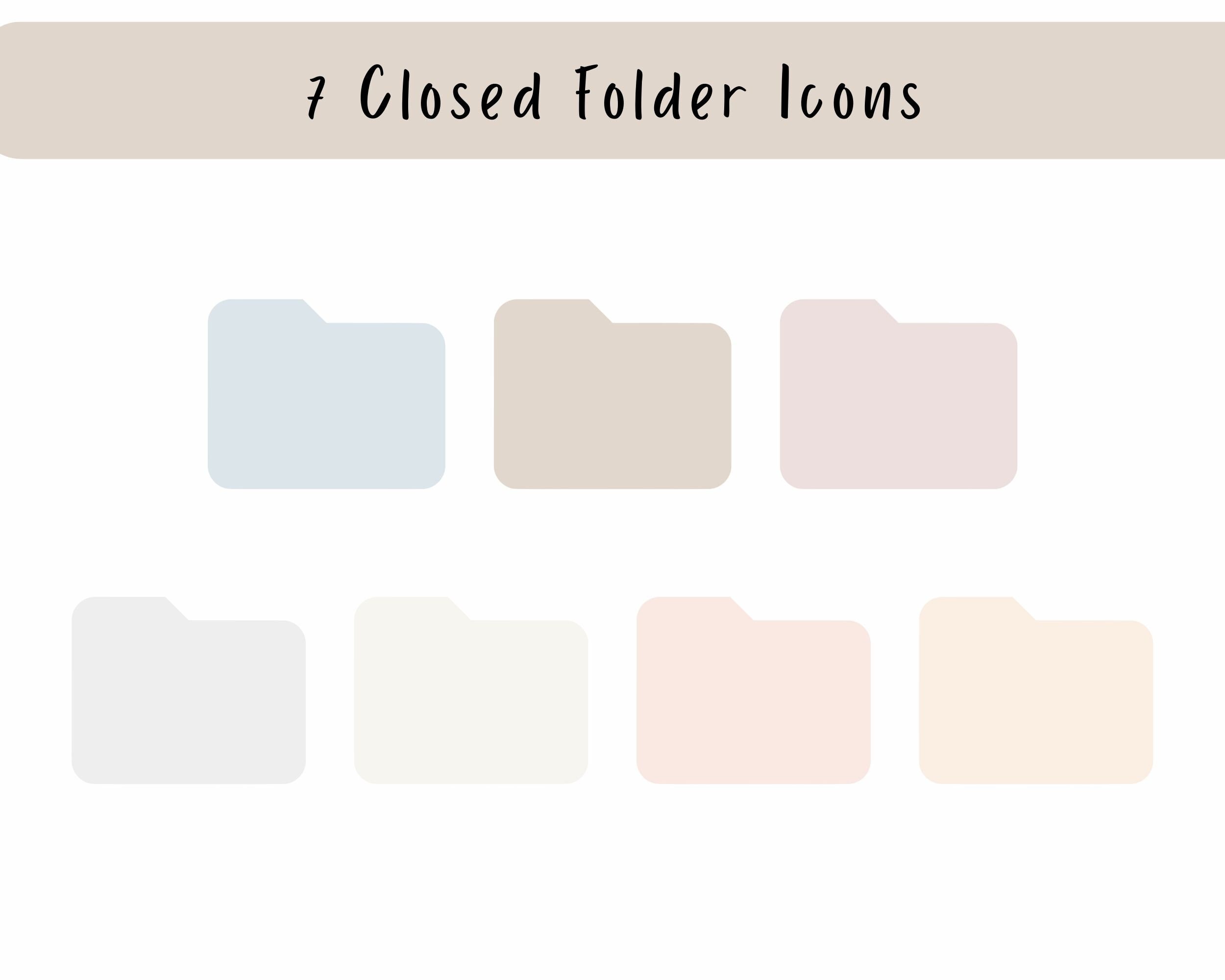 28 Desktop Folder Icons, Pastel Icons, Neutral Icons for Macbook, Imac ...