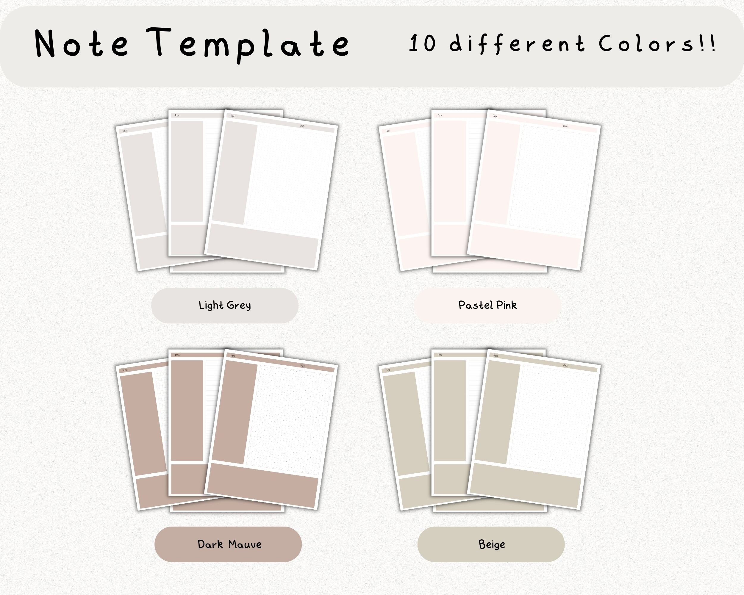 Digital Note Template Cornell Notes Student Note Taking - Etsy