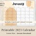 Printable 2023 Calendar With Holidays PDF, Boho Monthly Calendar, Desk ...