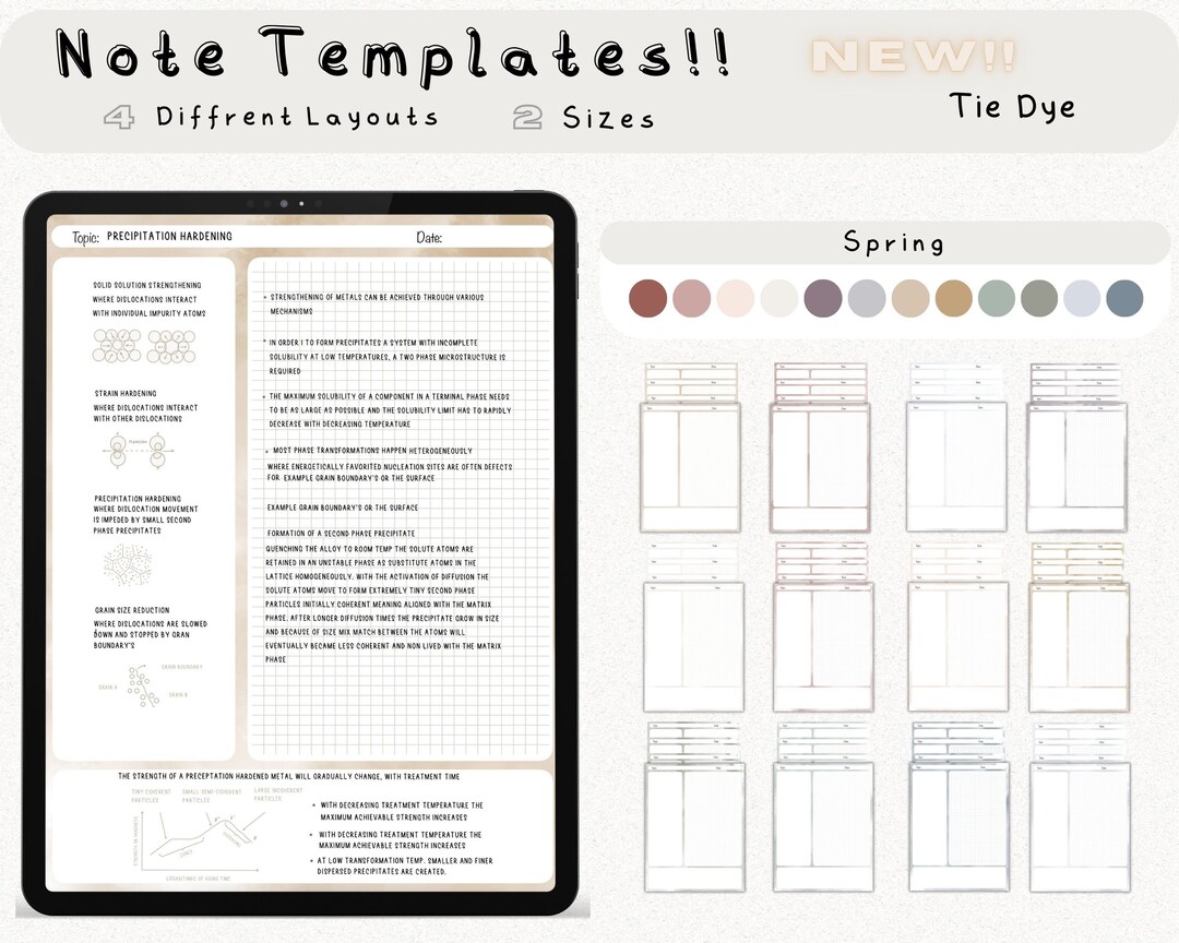Digital Note Template, Cornell Notes, Student Note Taking, iPad ...