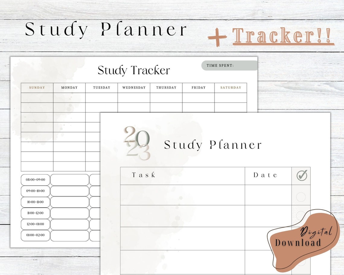 Weekly Study Tracker, Study Planner Printable Template, Good Notes ...