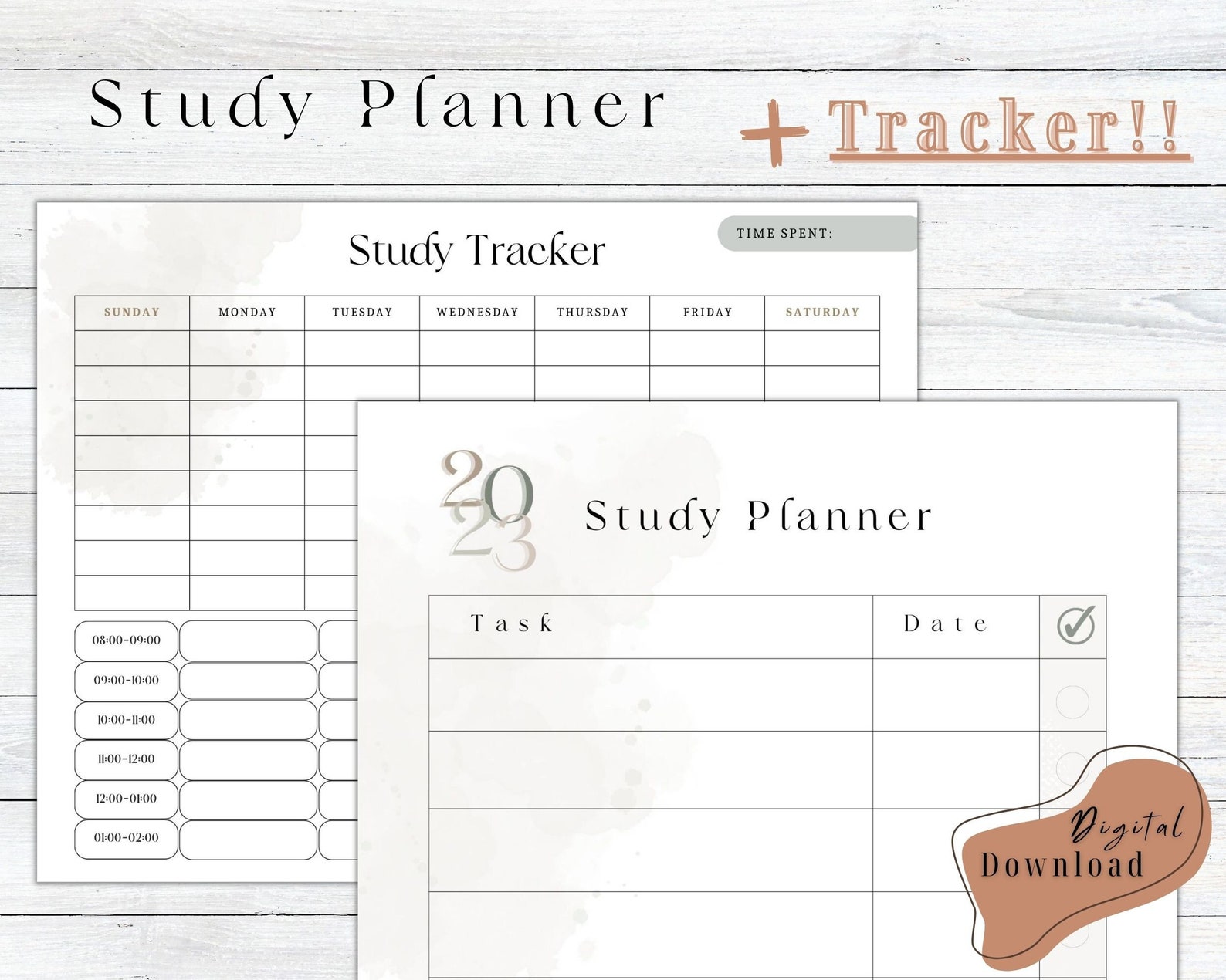 Weekly Study Tracker, Study Planner Printable Template, Good Notes ...