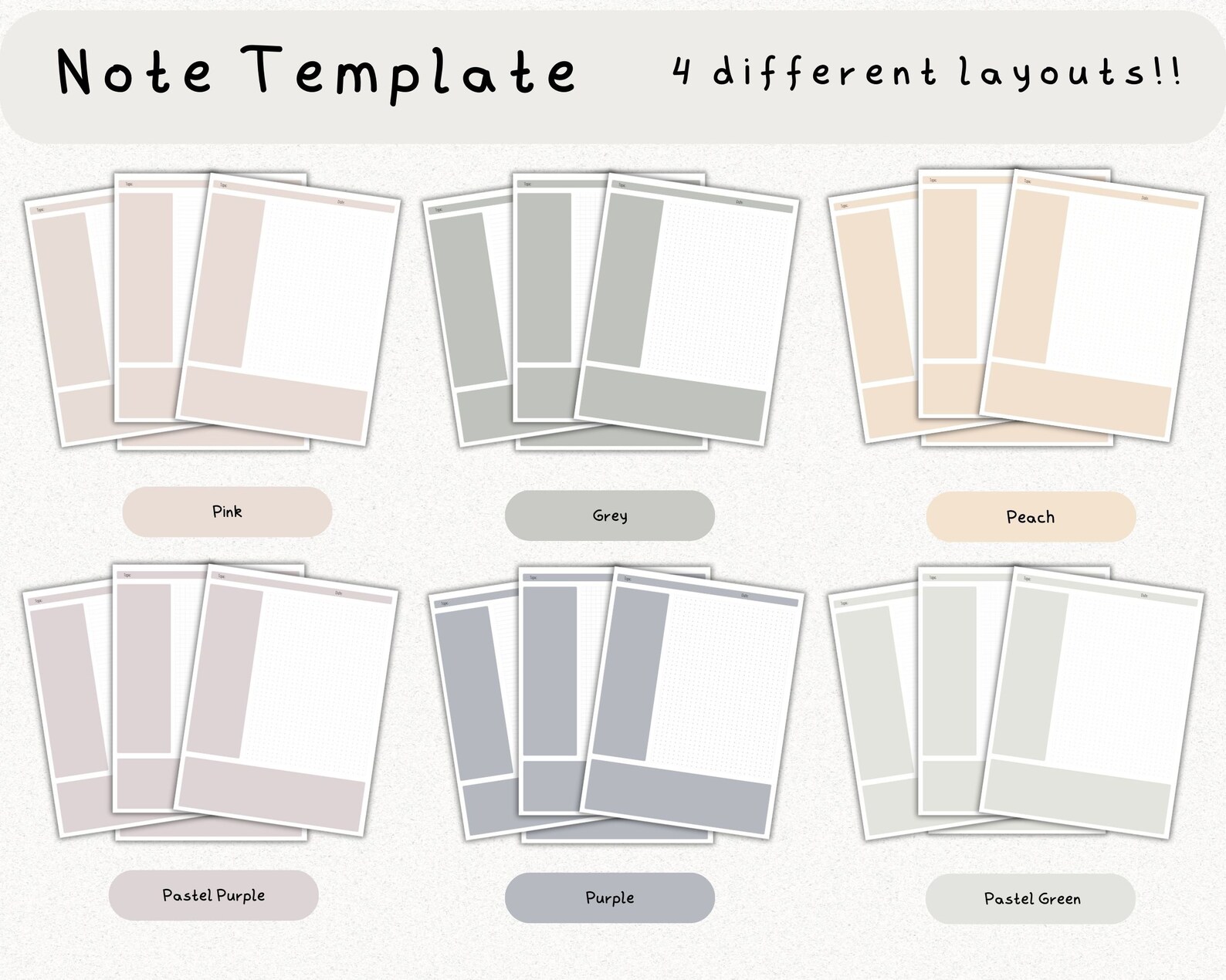 Digital Note Template, Cornell Notes, Student Note Taking, iPad ...
