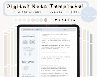 Digital Note Template Cornell Notes Student Note Taking - Etsy