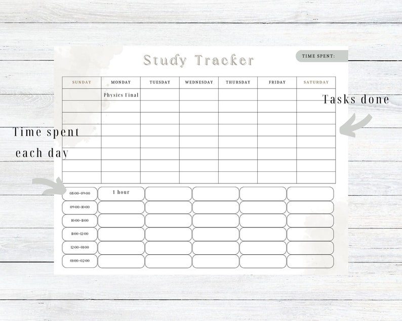 Weekly Study Journal Bundle, Study Planner Printable Template, Good ...