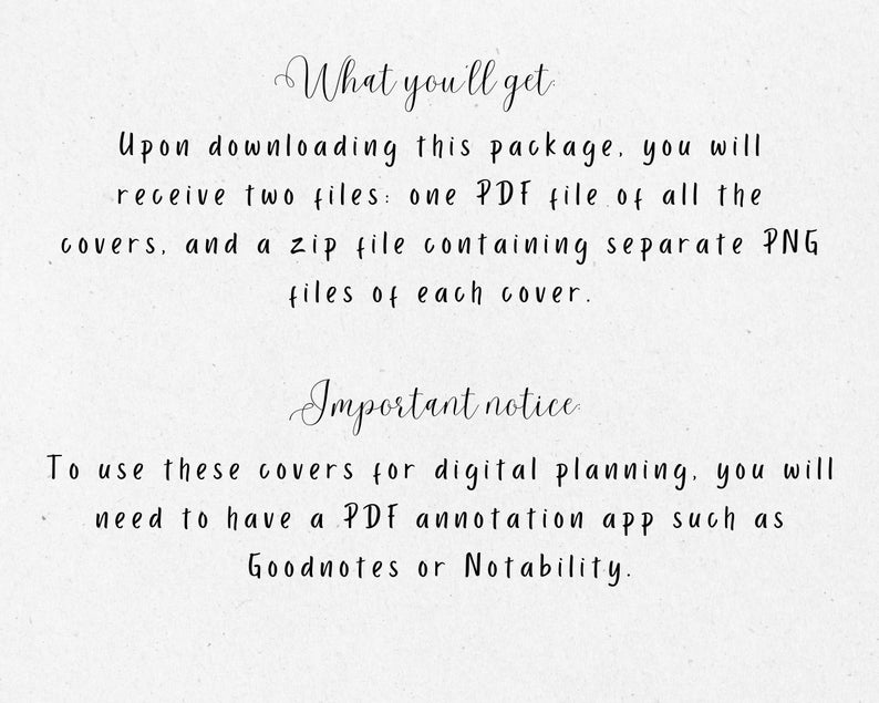 19 Digital Notebook Covers for Goodnotes and Notability, Minimalistic ...
