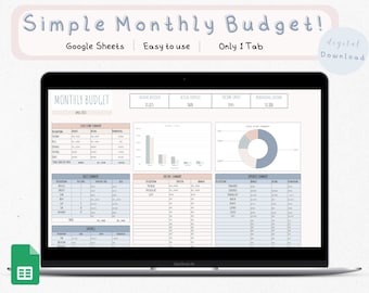 Budget Planner for Google Sheets, Monthly Budget Spreadsheet, Paycheck ...