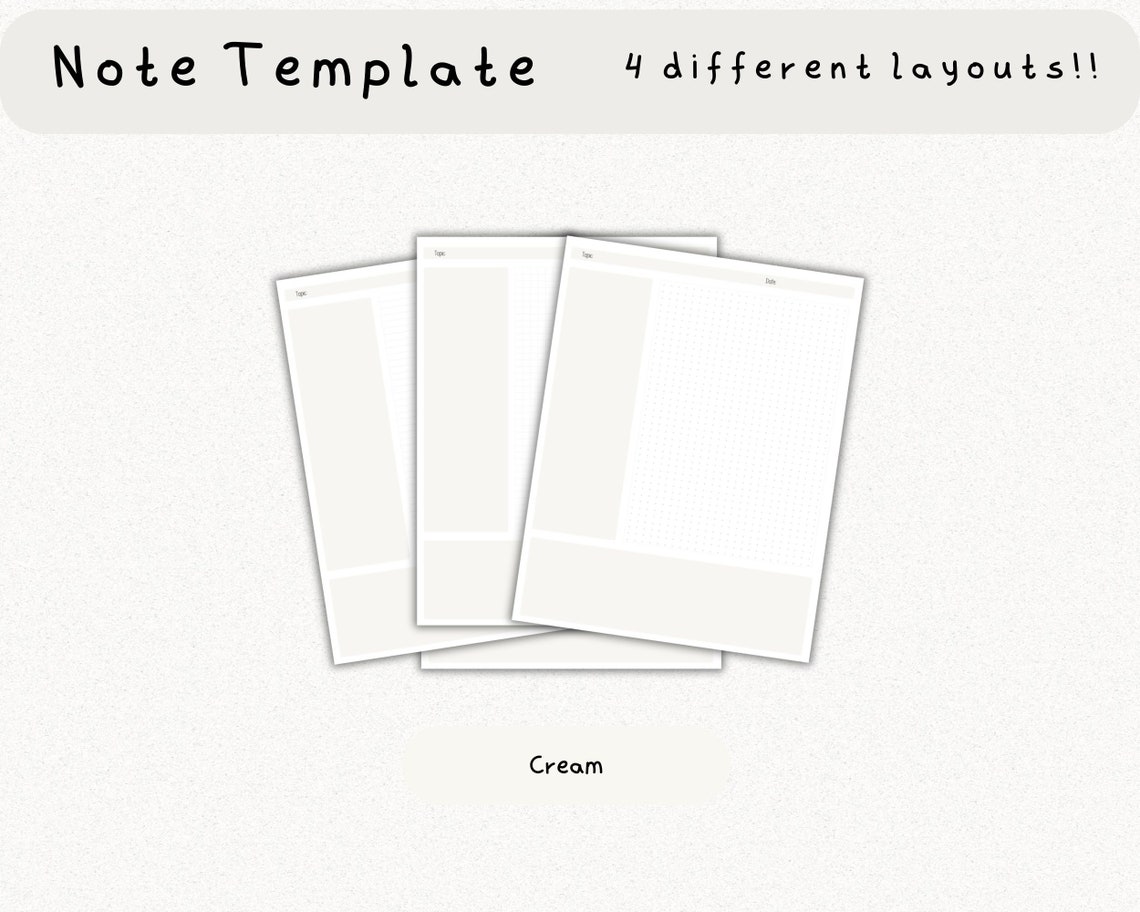 Digital Note Template, Cornell Notes, Student Note Taking, iPad ...