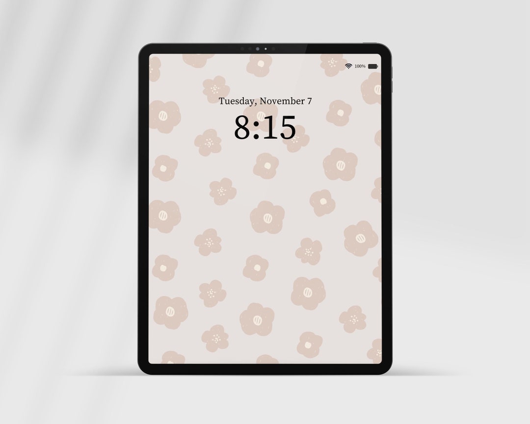 Boho Aesthetic Wallpaper for iPad Neutral, Neutral Minimalistic iPad ...