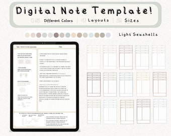 Digital Note Template Bundle, Cornell Notes, Student Note Taking, iPad ...