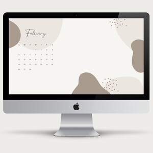 Desktop Wallpaper Organizer With Monthly Calendar, Earth Tones ...