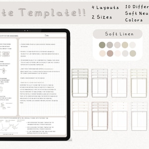 Digital Note Template, Cornell Notes, Student Note Taking, iPad ...