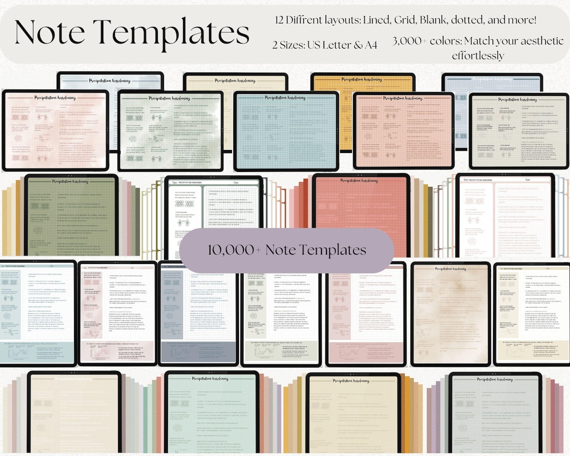 Whole Shop Digital Note Templates With Stickers and Notebook Covers ...