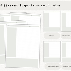 Digital Note Template,cornell Notes,student Note Taking,compatible With ...