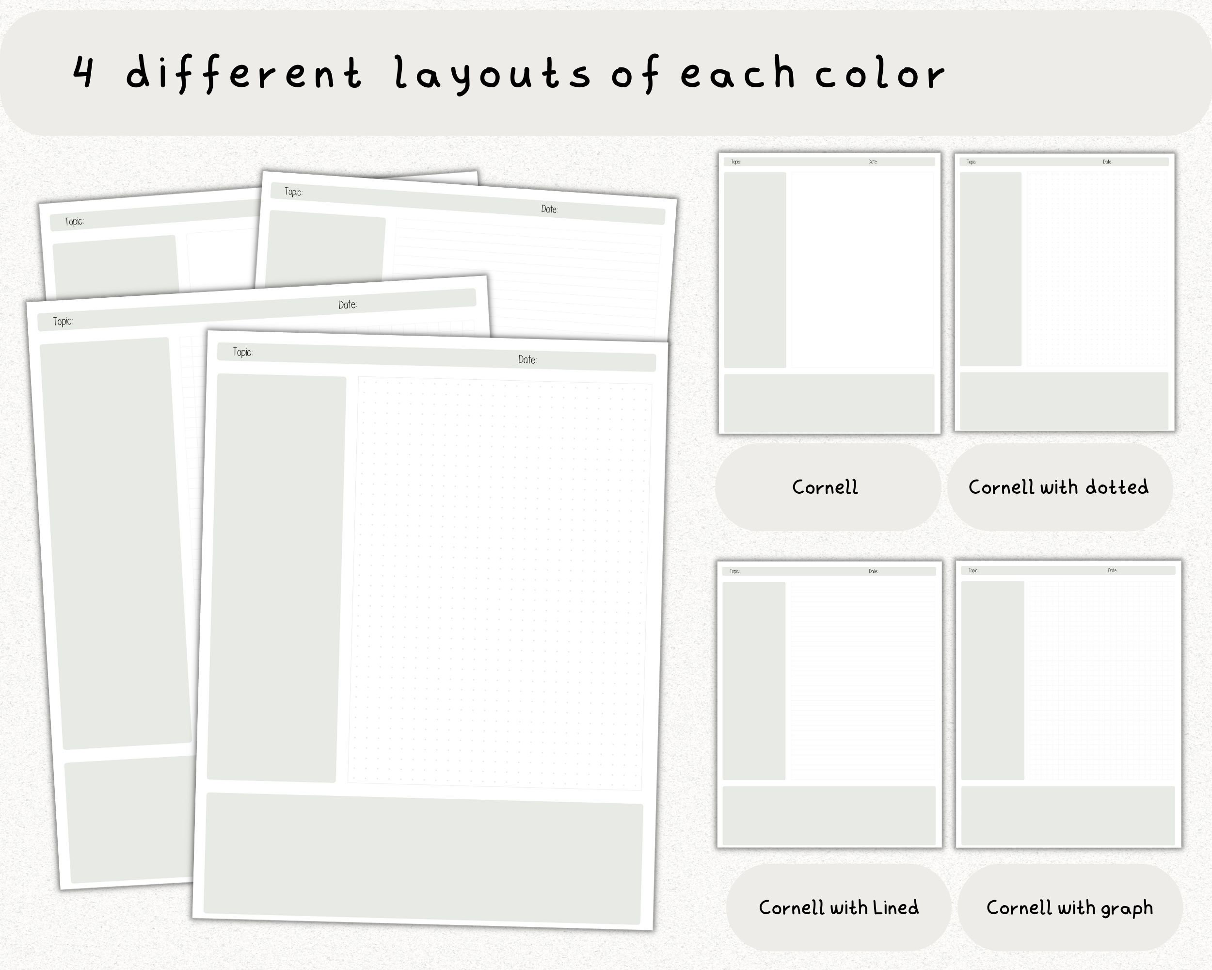 Digital Note Template Cornell Notes Student Note Taking - Etsy Australia