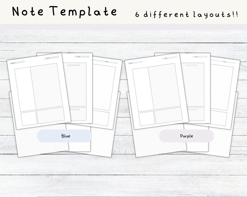Digital Note Template Pastel Cornell Notes Student Note - Etsy