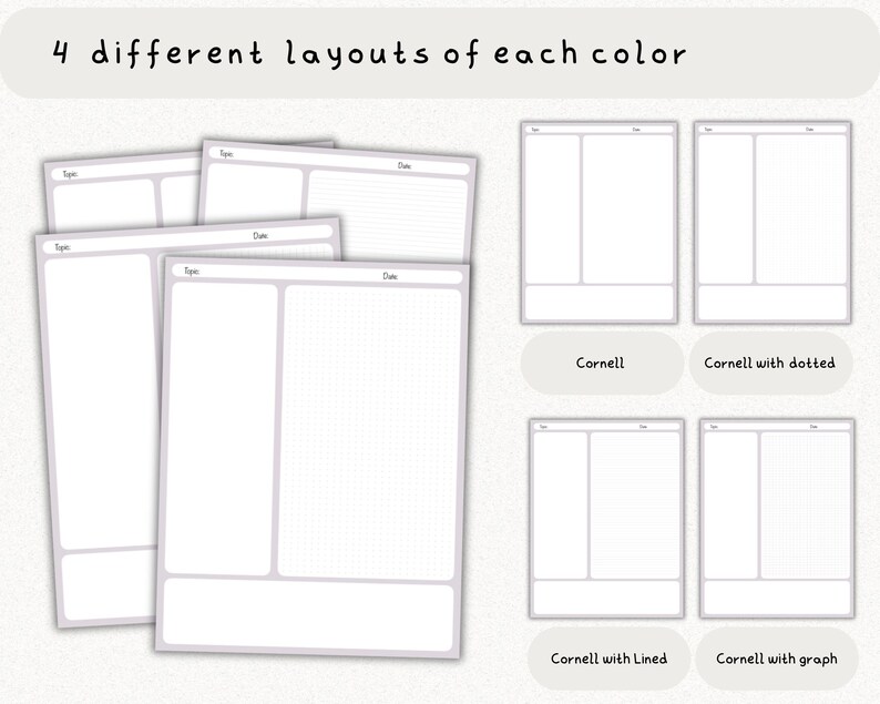 Digital Note Template, Cornell Notes, Student Note Taking, iPad ...