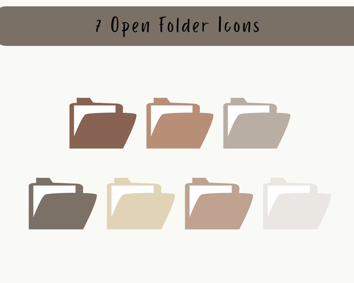 28 Desktop Folder Icons, Neutral Icons, Minimalist Icons for Macbook ...