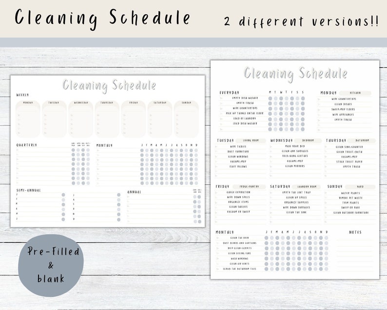 Ultimate Cleaning Schedule Bundle Editable,cleaning Planner Bundle ...